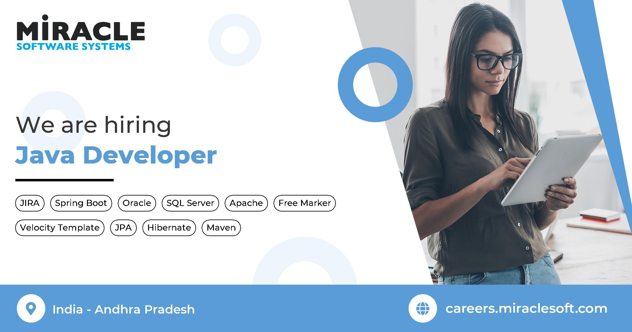 Open Positions | Job Vacancies | US Vacancies : Miracle Software Systems