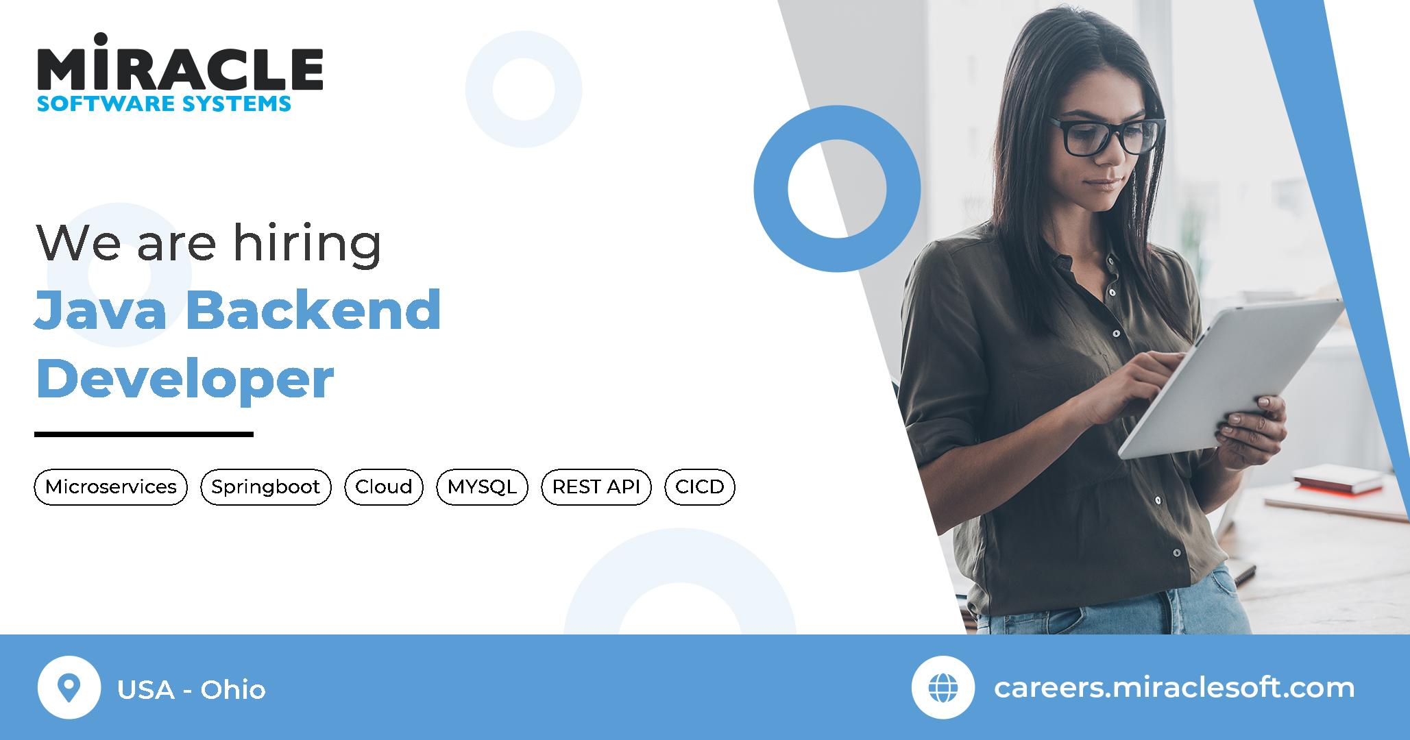 Open Positions | Job Vacancies | US Vacancies : Miracle Software Systems