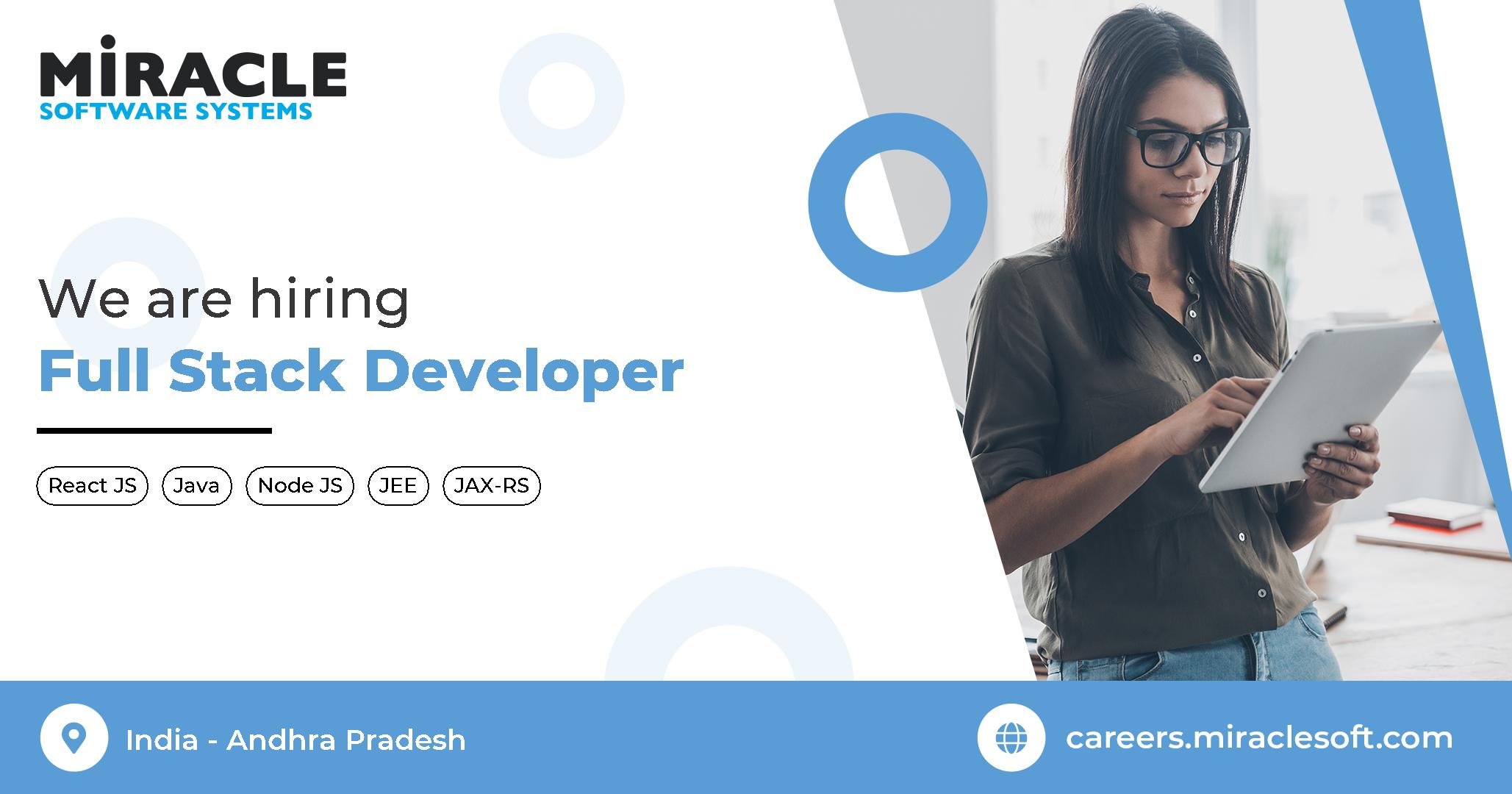 Open Positions | Job Vacancies | US Vacancies : Miracle Software Systems