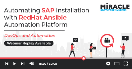 Webinar | Automating SAP Installation with Red Hat Ansible Automation Platform