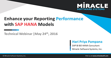 Webinar | Enhance your Reporting Performance with SAP HANA Models