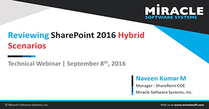 Webinar | Reviewing Microsoft SharePoint 2016 Hybrid Scenarios